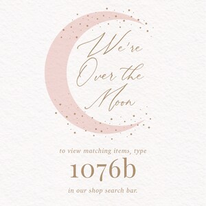 Over the Moon Books for Baby Card Template, Pink Moon and Stars Baby ...