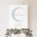 Over the Moon Baby Shower Welcome Sign Template, Editable Blue Moon and ...