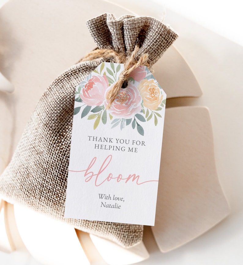 Floral Teacher Appreciation Tag Template, Printable Mother's Day Gift ...