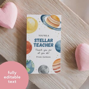 Teacher Appreciation Week Tag Template, Printable Outer Space Teacher ...