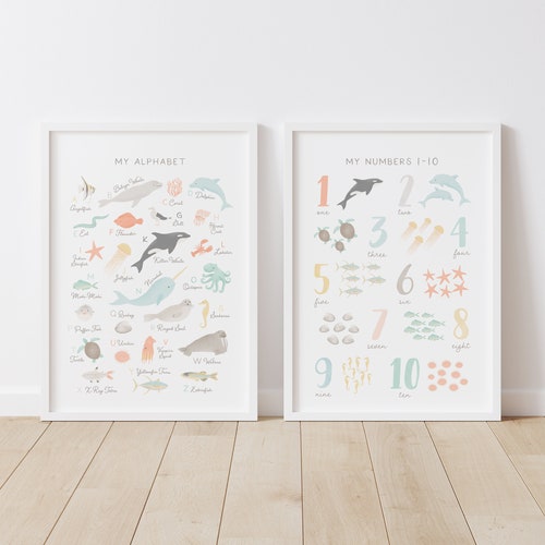 Animal Alphabet Poster PRINTABLE Nursery Wall Art - Etsy