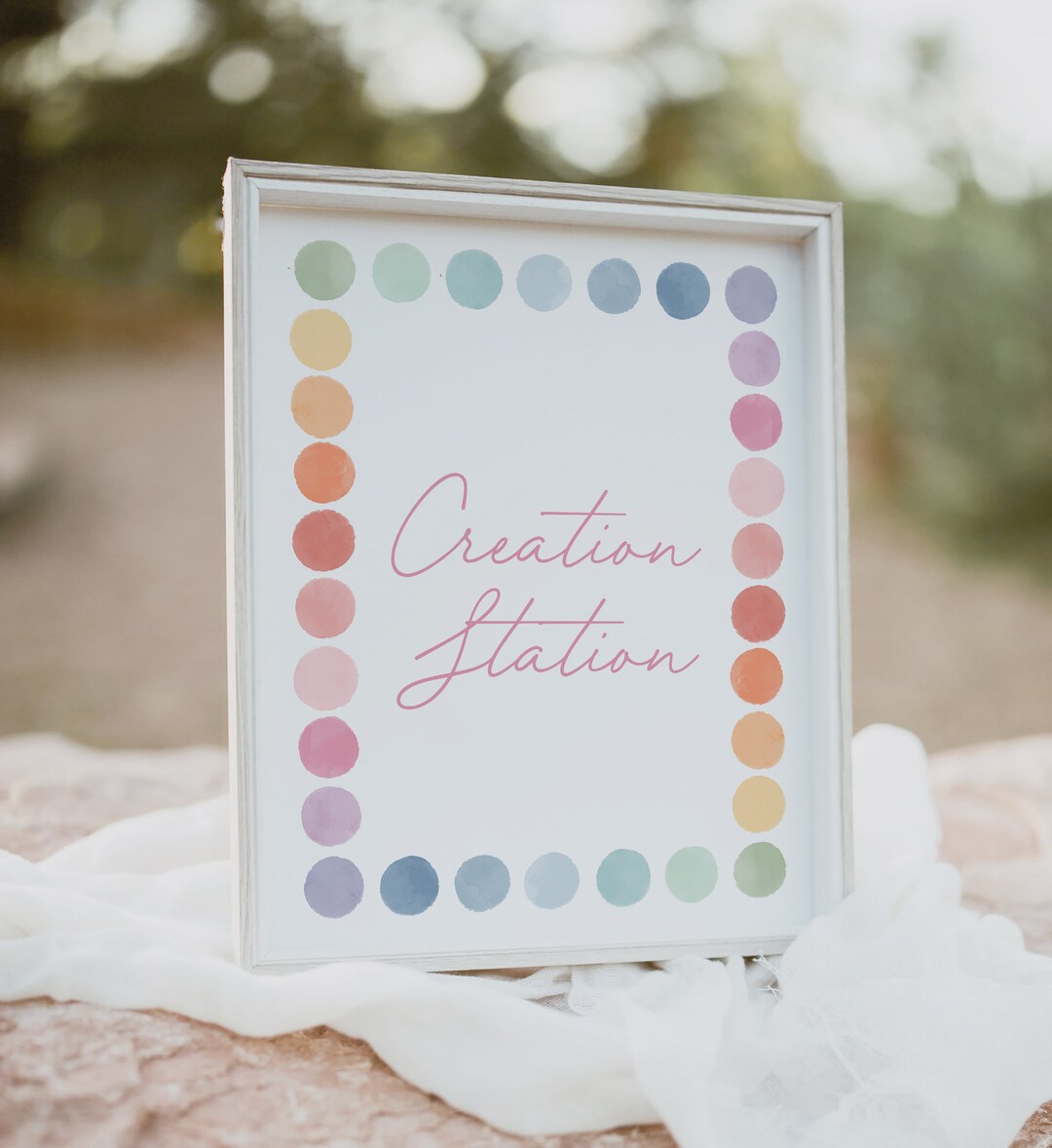 Art Birthday Creation Station Sign, Printable Painting Birthday Party ...