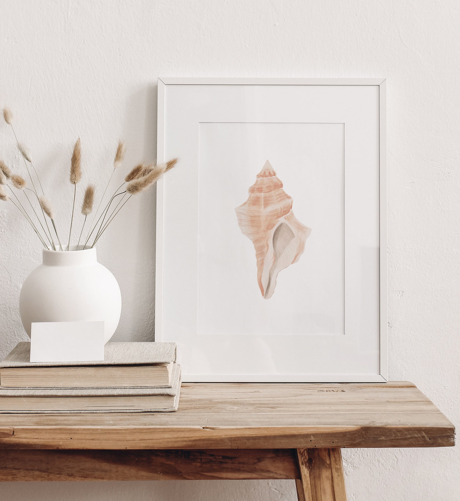 Conch Shell Print Beach Nursery Decor Printable Watercolor - Etsy