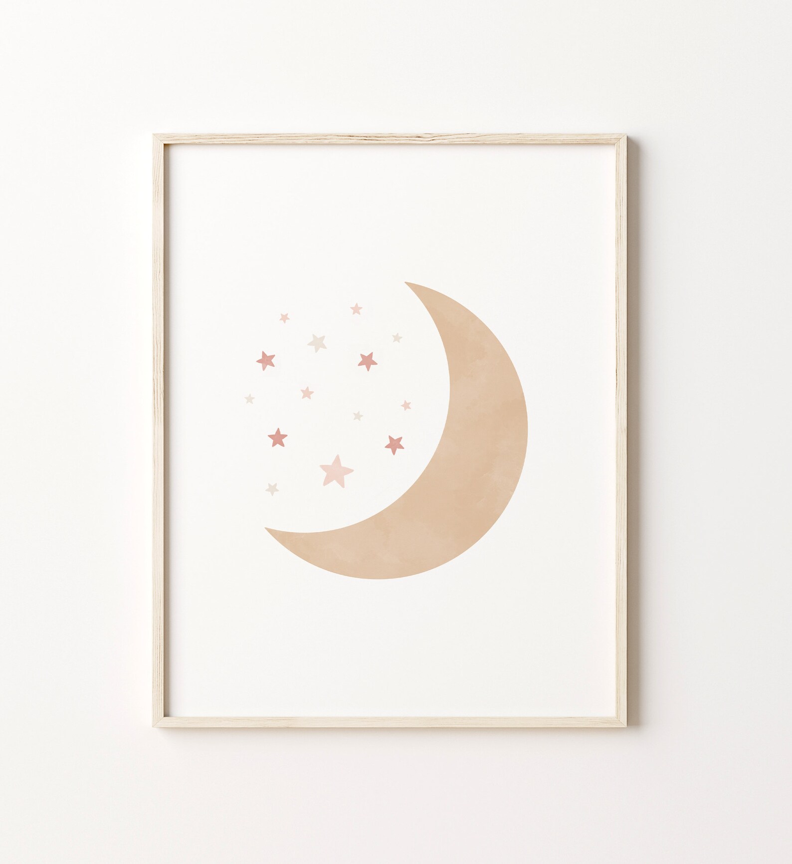 Neutral Moon and Starts Print Neutral Nursery Decor - Etsy
