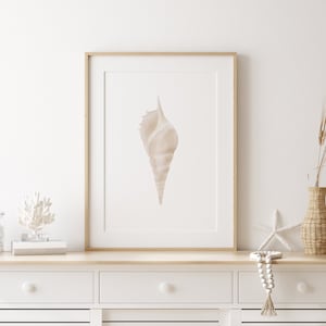 Conch Shell Print, Beach Nursery Decor, PRINTABLE Watercolor Sea Shell ...