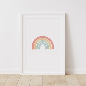 Rainbow Wall Art Set of 3 Prints, Nursery Decor, Printable Wall Art ...