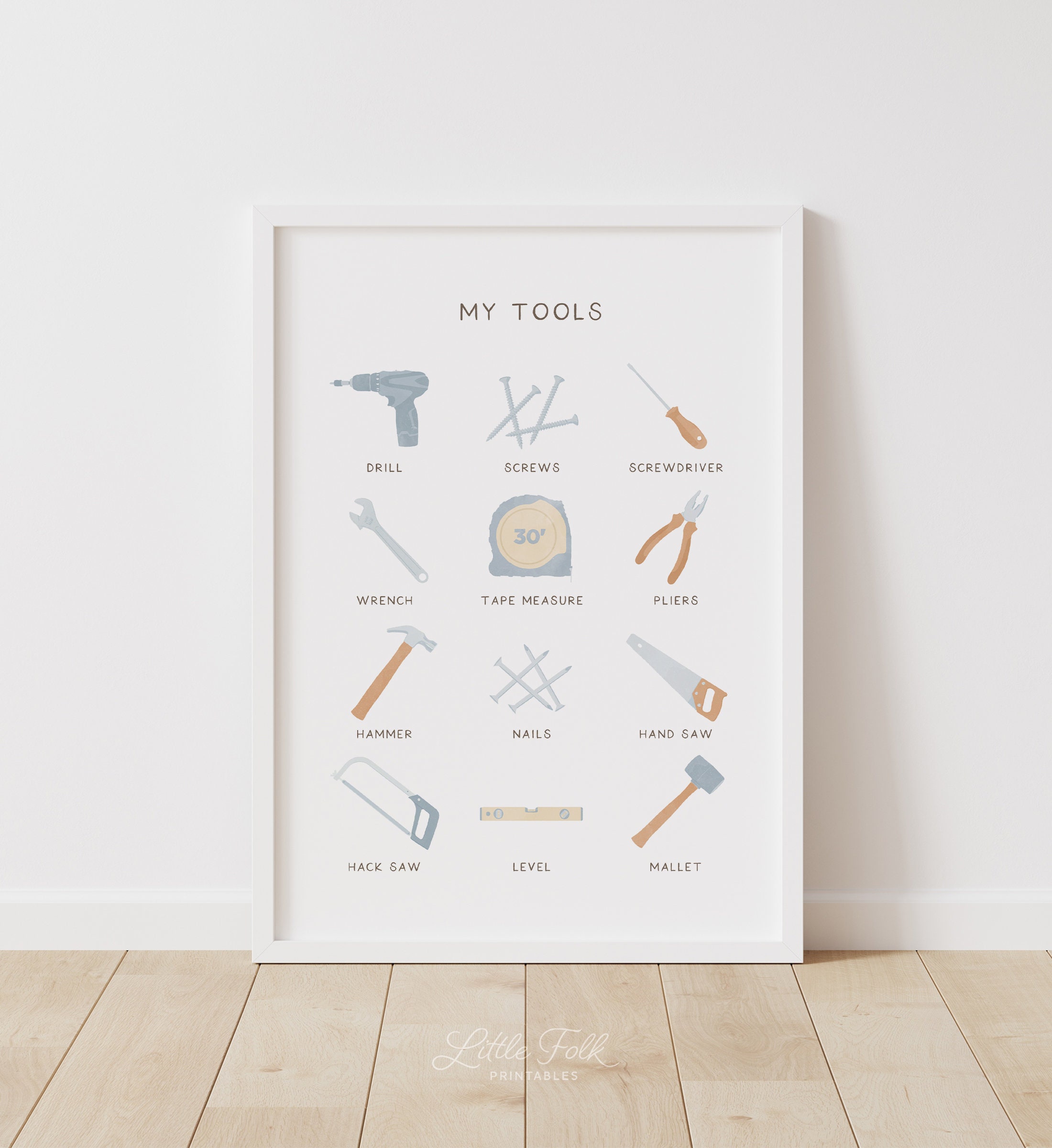 Tools Poster Tools Print Printable Wall Art Boys Room - Etsy