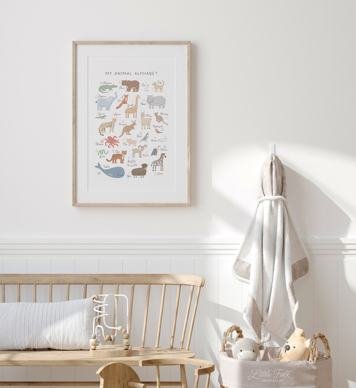 Rainbow Animal Alphabet Poster PRINTABLE Wall Art ABC - Etsy