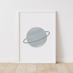 Outer Space Prints Set of 3, Rocket Ship, Moon Print, Space Posters ...