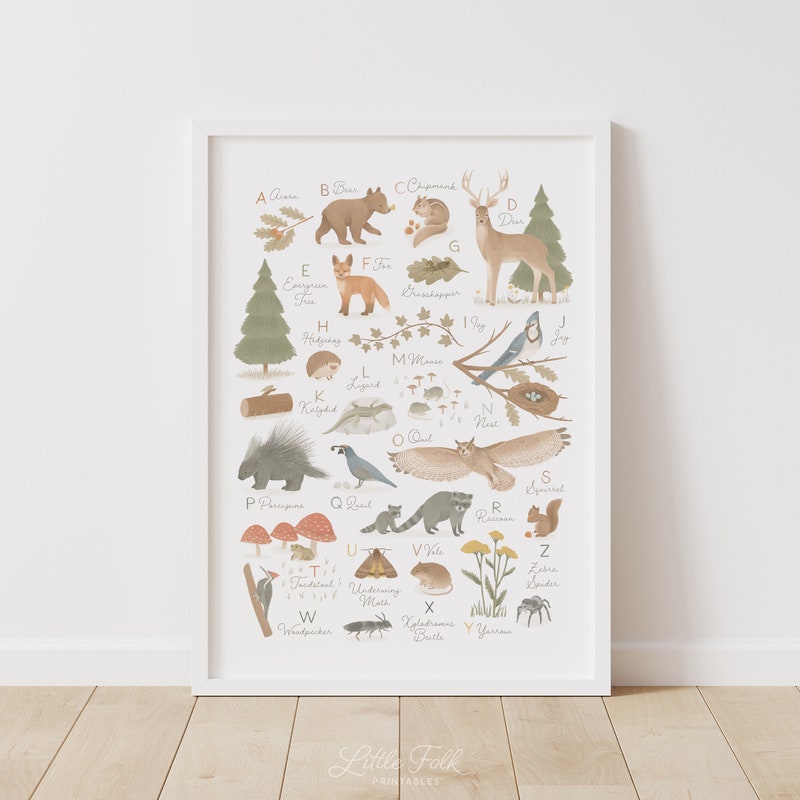 Woodland Alphabet - Etsy