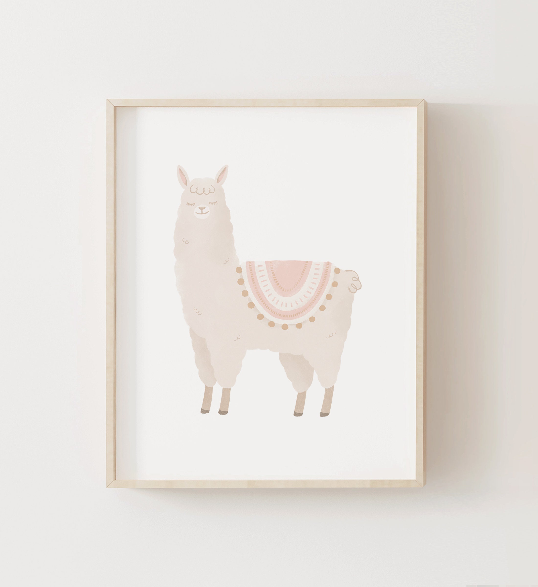 Neutral Llama Print Llama Nursery Art PRINTABLE Wall Art | Etsy