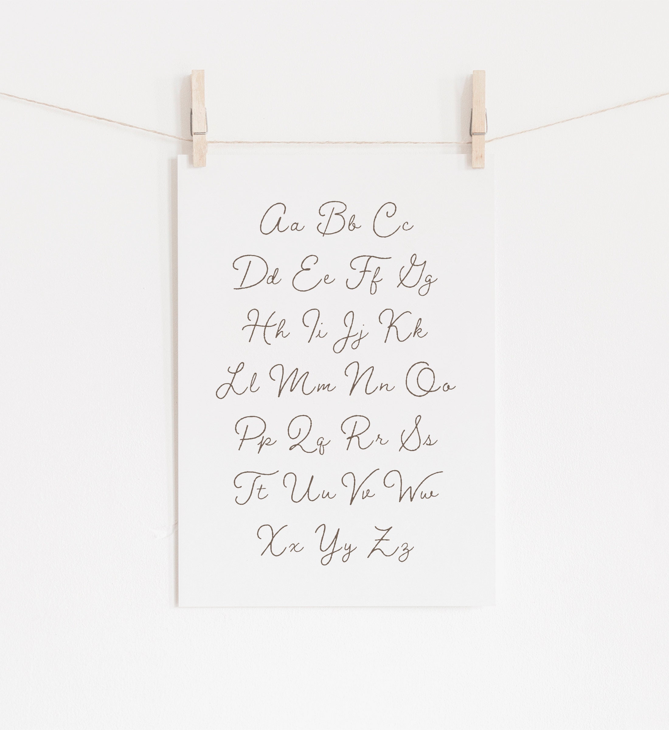 Cursive Alphabet Poster ABC Handwriting Print Printable - Etsy