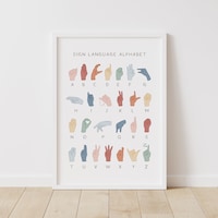 ASL Poster, American Sign Language Alphabet Printable, Sign Language ...