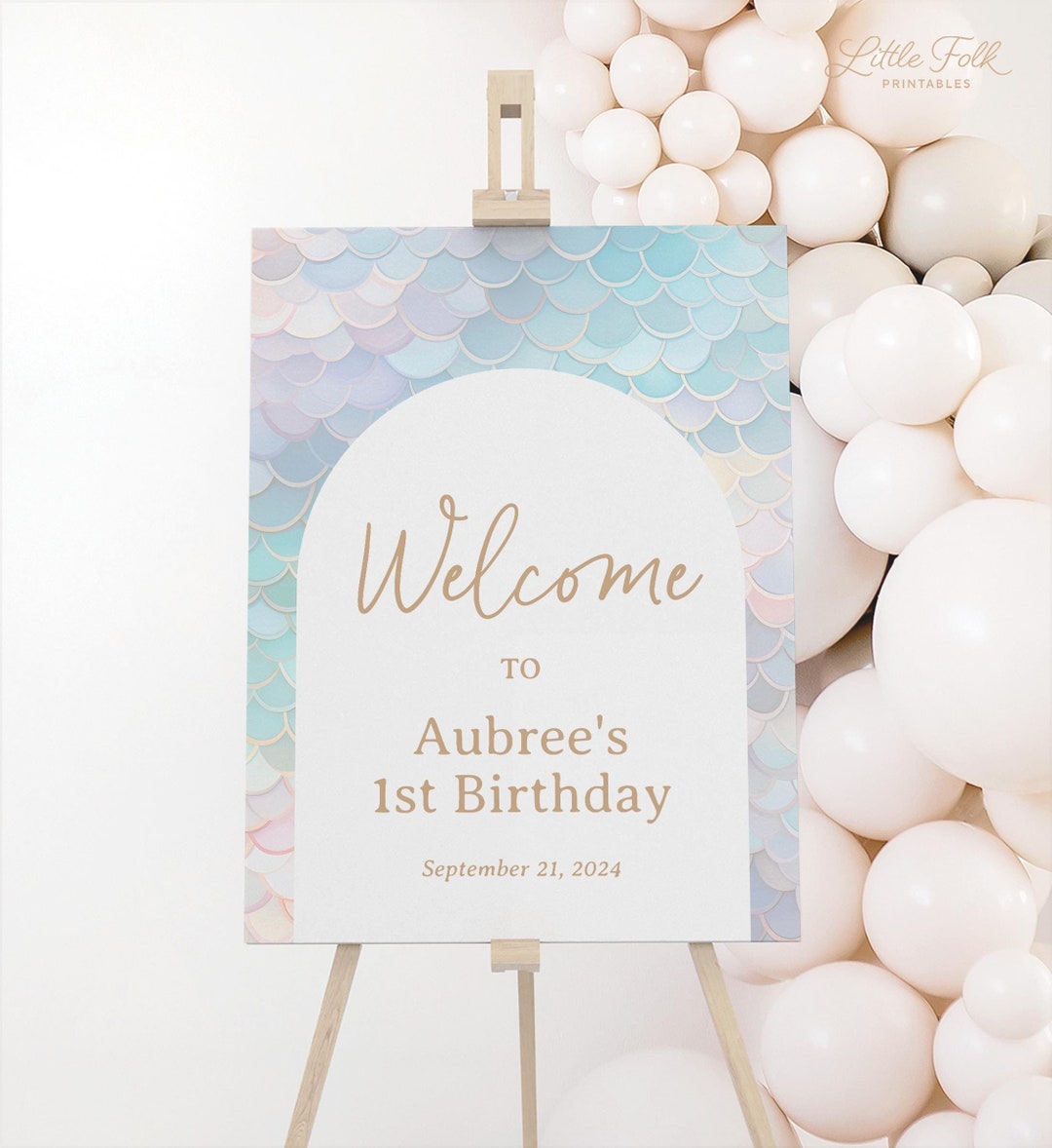 Mermaid Birthday Welcome Sign Template, Editable Mermaid Under the Sea ...