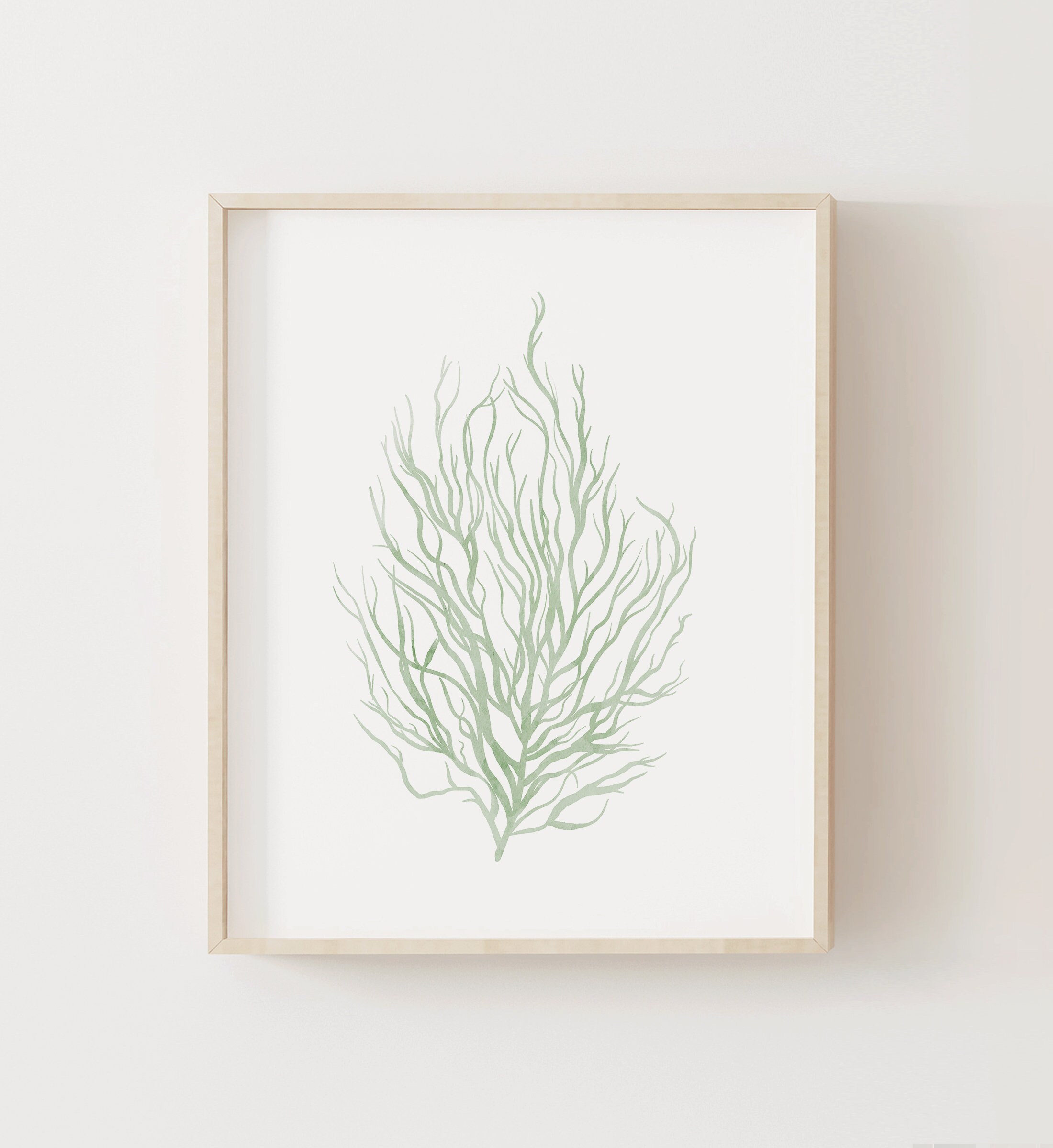 Watercolor Seaweed Print, Beach Nursery Decor, PRINTABLE Wall Art ...