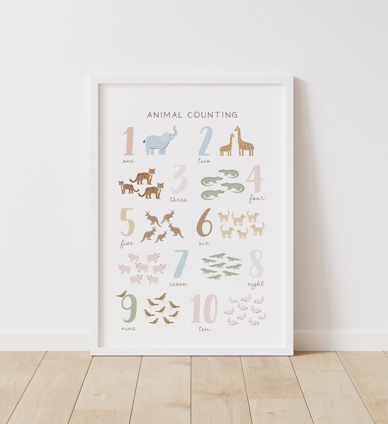 Neutral Classroom Decor Set of 6 Prints Animal Alphabet - Etsy
