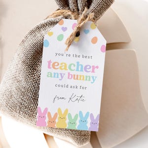 Easter Gift Tag Template, You're the Best Teacher Any Bunny Could Ask ...