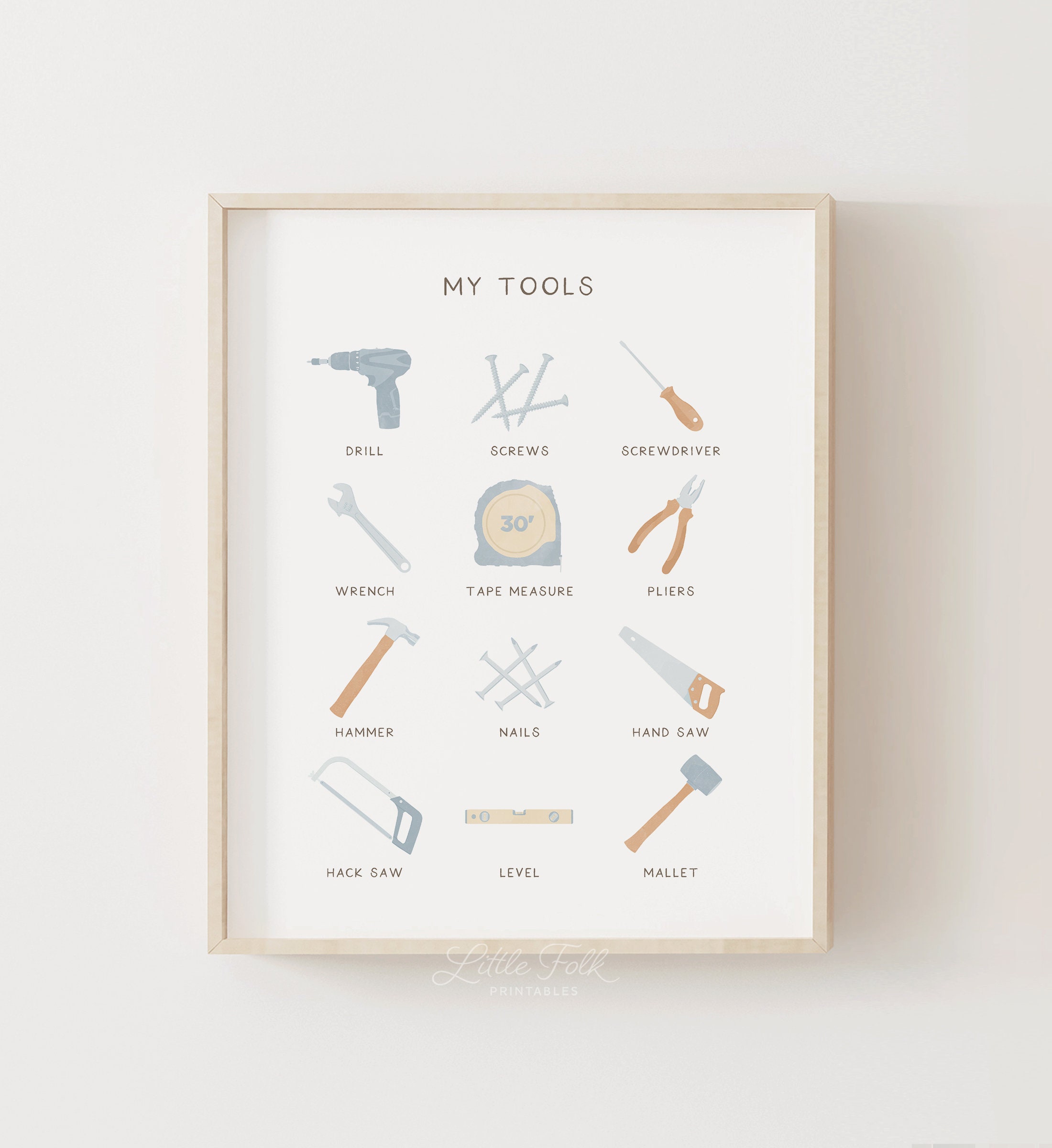Tools Poster Tools Print Printable Wall Art Boys Room - Etsy