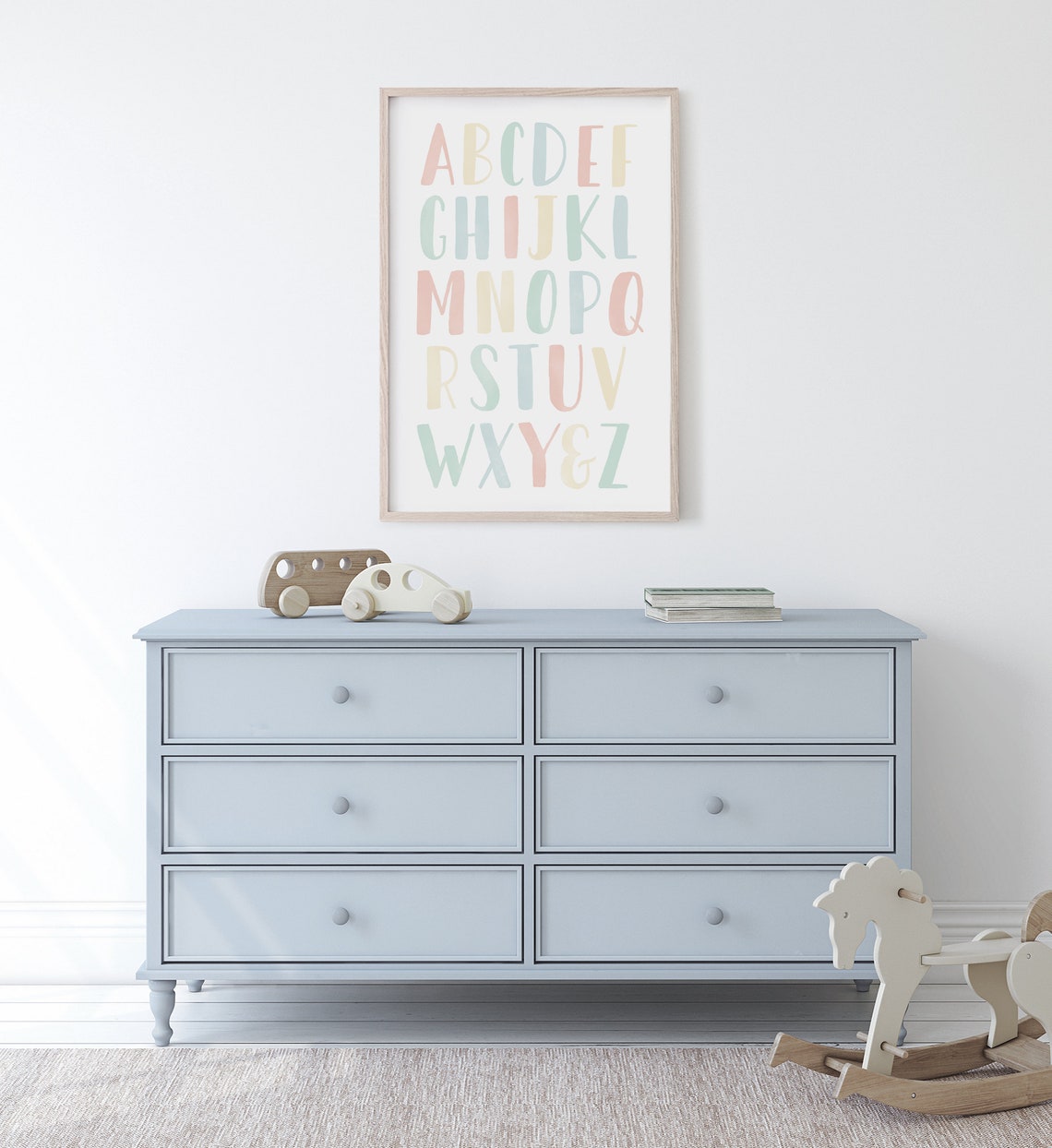 Pastel Alphabet Poster ABC Print PRINTABLE Wall Art | Etsy