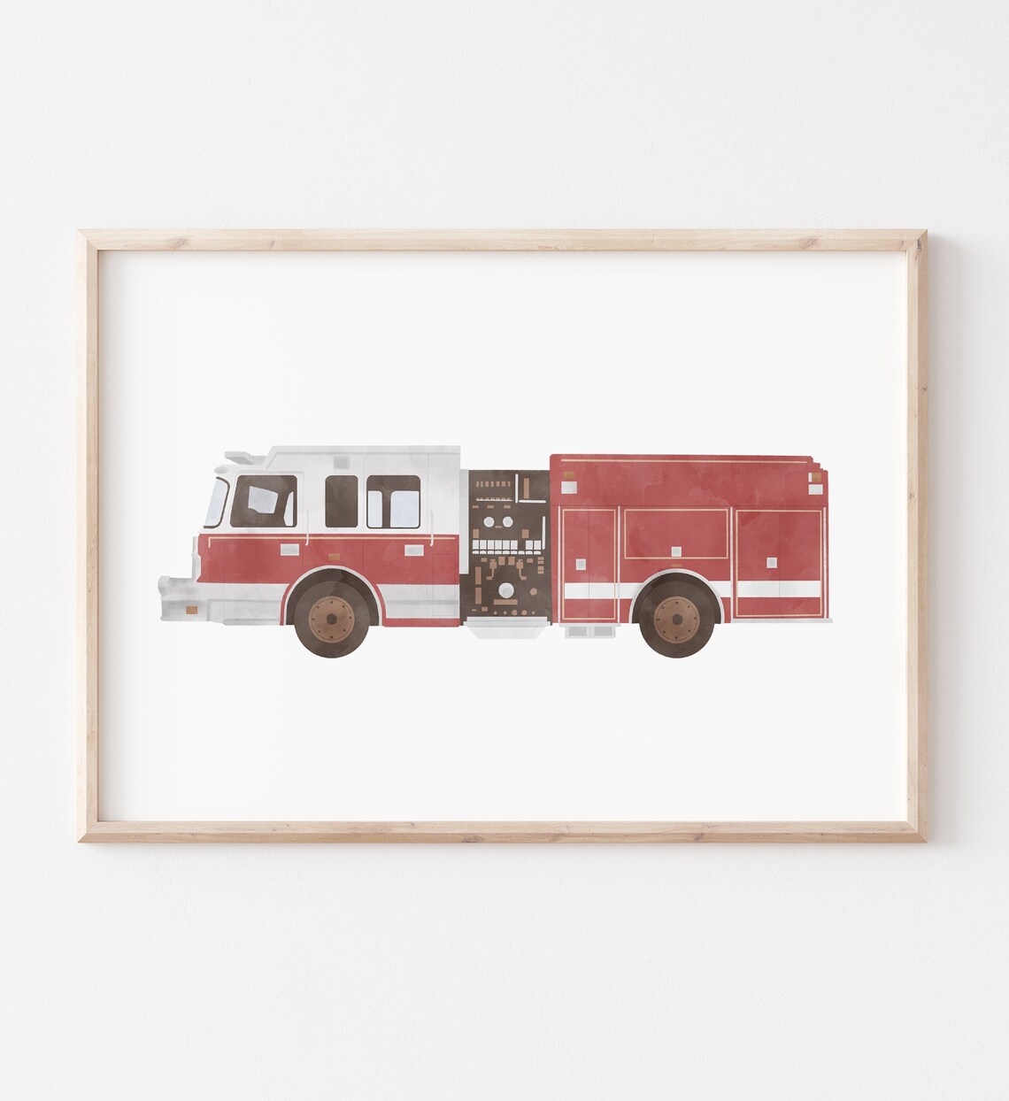 Firetruck Print Fire Engine Poster Printable Emergency - Etsy