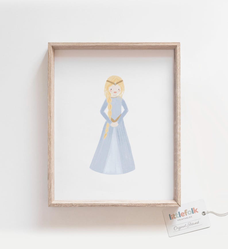 Princess Wall Art, Printable Princess Nursery Decor, Princess Gallery ...