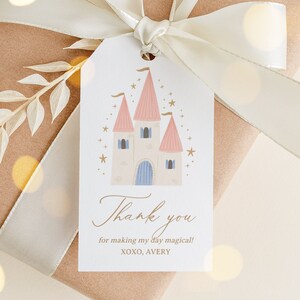 Editable Princess Birthday Favor Tag Template, Printable Princess ...