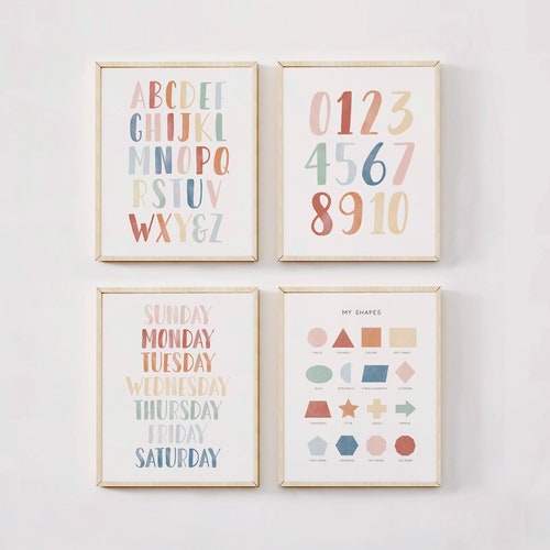 Educational Wall Art Classroom Decor Artwork Set of 6 - Etsy