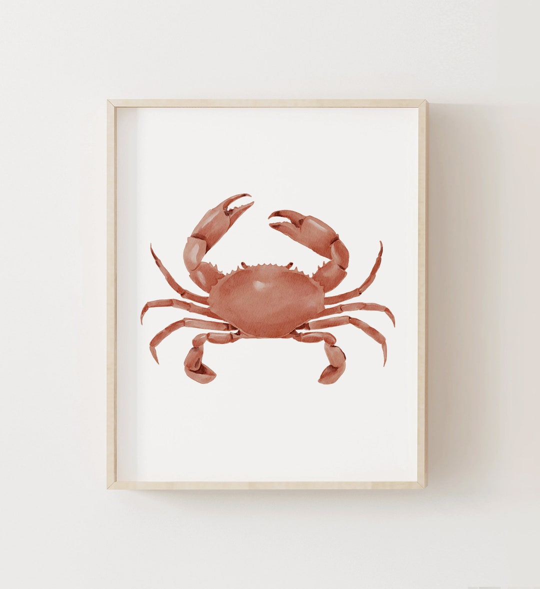 Crab Print, Beach Nursery Decor, Crab Wall Art, PRINTABLE Watercolor ...