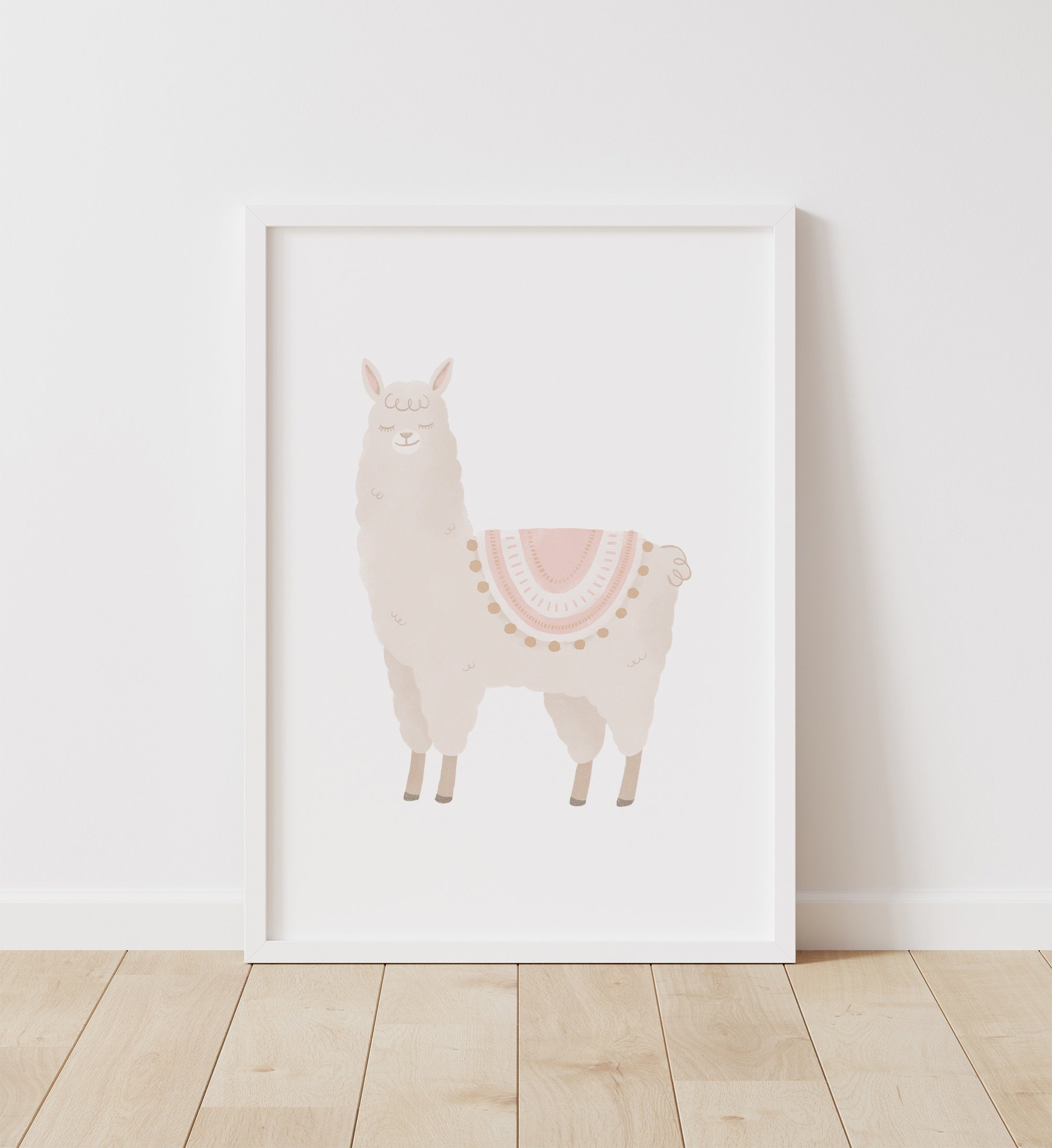 Neutral Llama Print Llama Nursery Art PRINTABLE Wall Art | Etsy