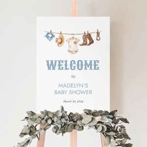 Cowboy Baby Shower Welcome Sign, Western Baby Shower Welcome Sign ...