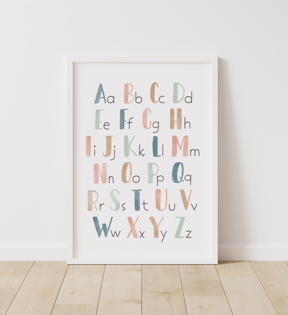 Pastel Alphabet Poster ABC Print PRINTABLE Wall Art | Etsy