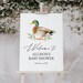 Duck Baby Shower Welcome Sign, Mallard Duck Boy Baby Shower Welcome ...