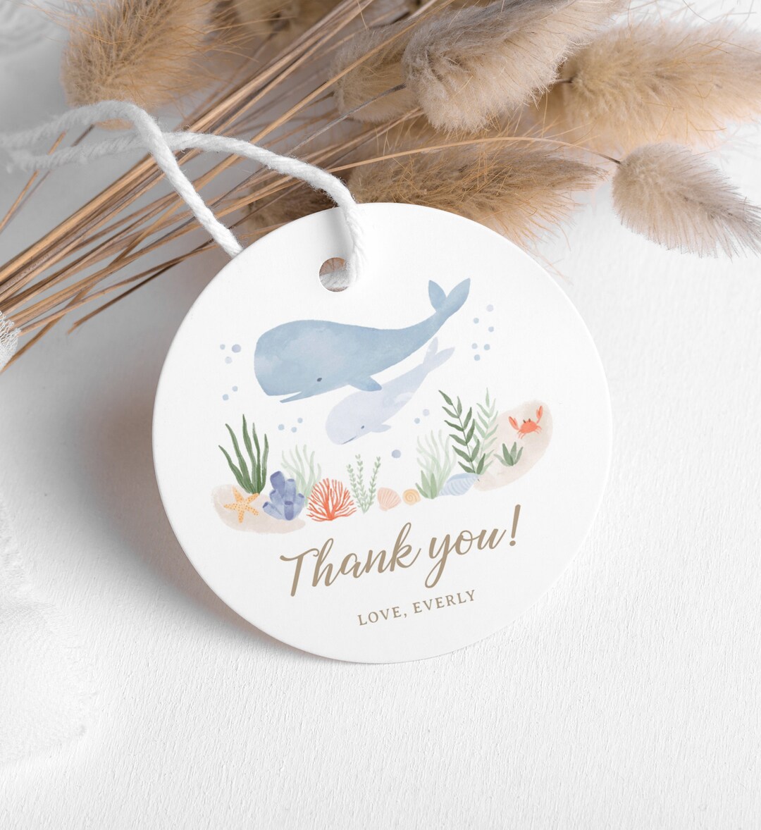 Editable Under the Sea Birthday Party Favor Tag Template, Printable ...