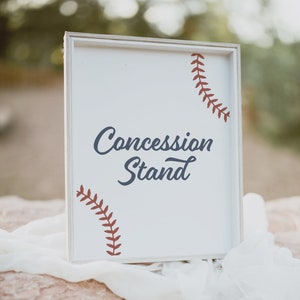 Baseball Birthday Concession Stand Sign, Printable Little Rookie 1st ...