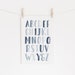 Navy Blue Alphabet Poster, ABC Print, Printable Wall Art, Kids Room ...