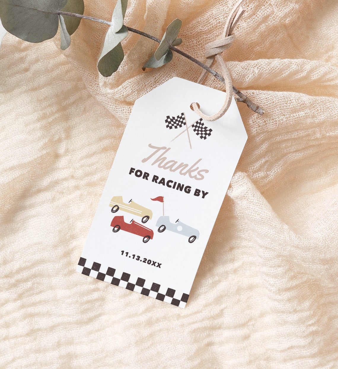 Editable Race Car Birthday Party Favor Tag Template Printable - Etsy