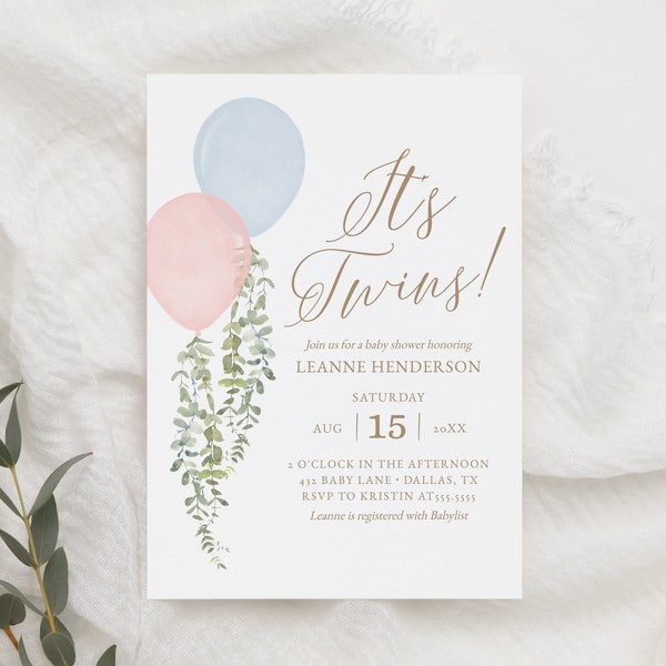 Twin Baby Shower - Etsy