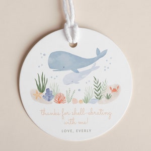 Editable Under the Sea Birthday Party Favor Tag Template, Printable ...