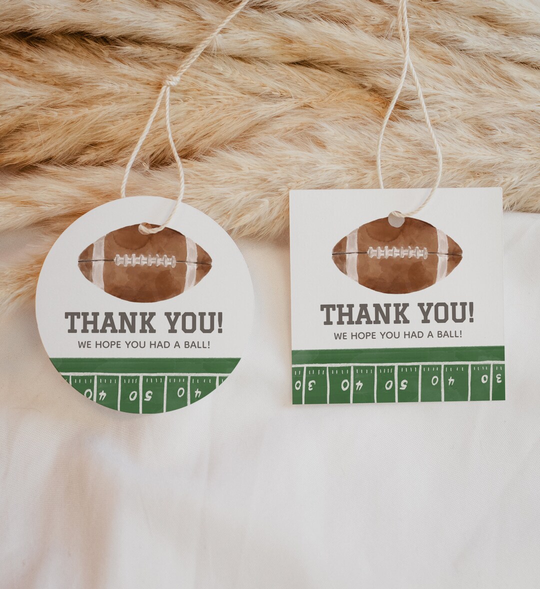 Editable Football Birthday Favor Tag Template, Printable Football 1st ...
