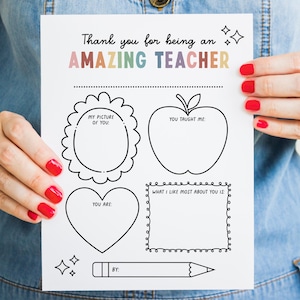 Printable Teacher Appreciation Week Coloring Page, All About My Teacher ...