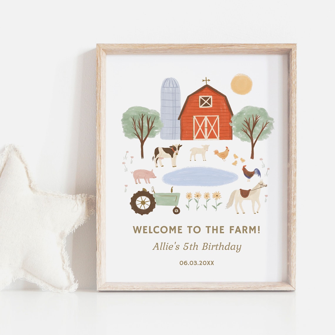 Editable Farm Birthday Party Welcome Sign Printable Barnyard - Etsy