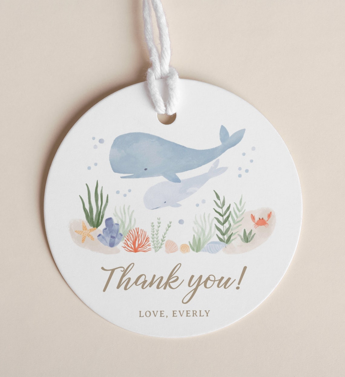 Editable Under the Sea Birthday Party Favor Tag Template, Printable ...