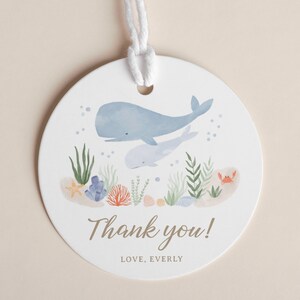 Editable Under the Sea Birthday Party Favor Tag Template, Printable ...