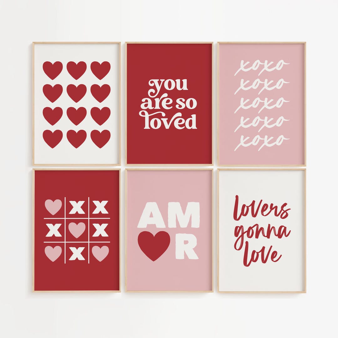 Valentines Day Wall Art, Printable Valentines Decor, Valentines Print ...
