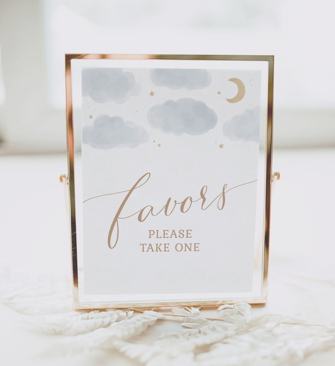 Moon and Stars Baby Shower Favors Sign, Favors Please Take One ...