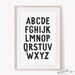 Black Alphabet Poster, ABC Print, Printable Educational Wall Art, Kids ...