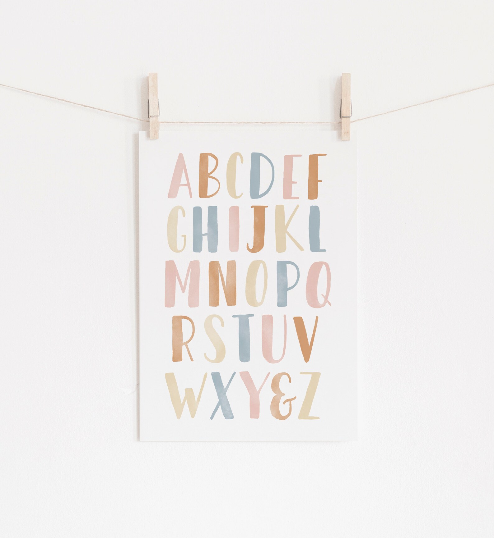 Neutral Alphabet and Numbers Posters ABC Print Printable - Etsy