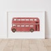 Double Decker Bus Print, Printable Vintage Bus Wall Art, Transportation ...