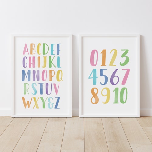 Alphabet Educational ABC Poster Kids Room Decor Nursery - Etsy