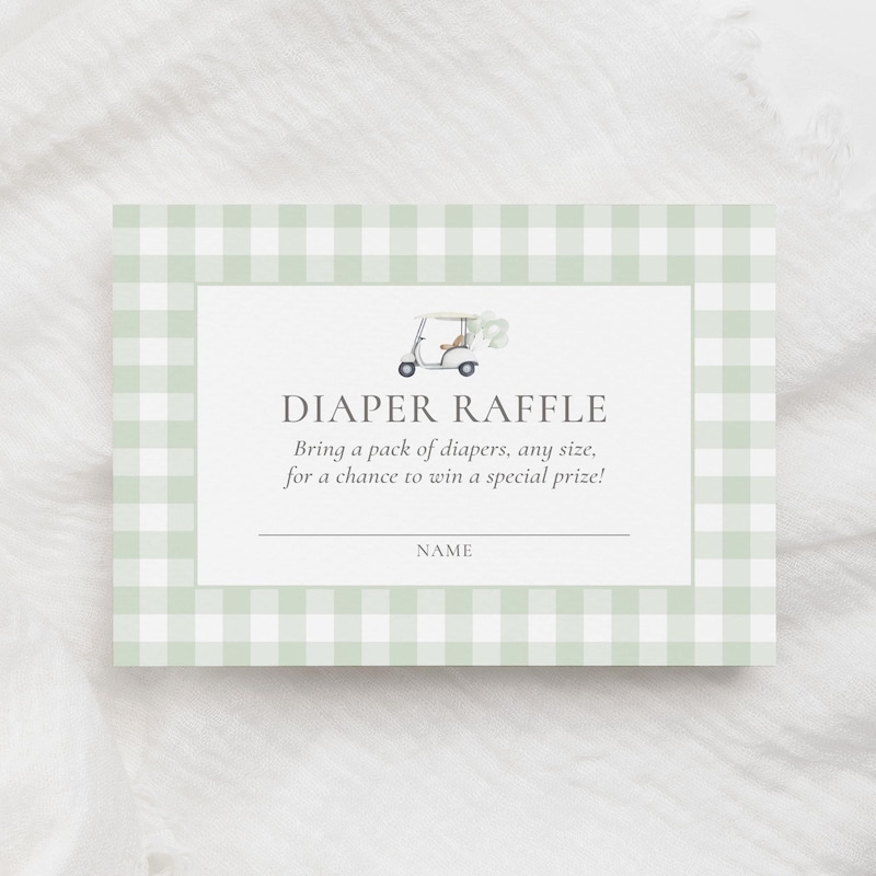 Golf Diaper Raffle Template - Etsy